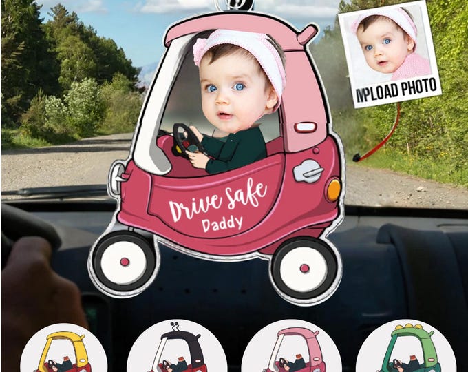 Custom Acrylic or Wood Car Hanger, Drive Safe Daddy Gift, 1st Father’s ...