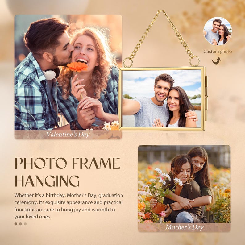 Personalized Family Photo Frame Ornament,photo Metal Album Unique Photo ...