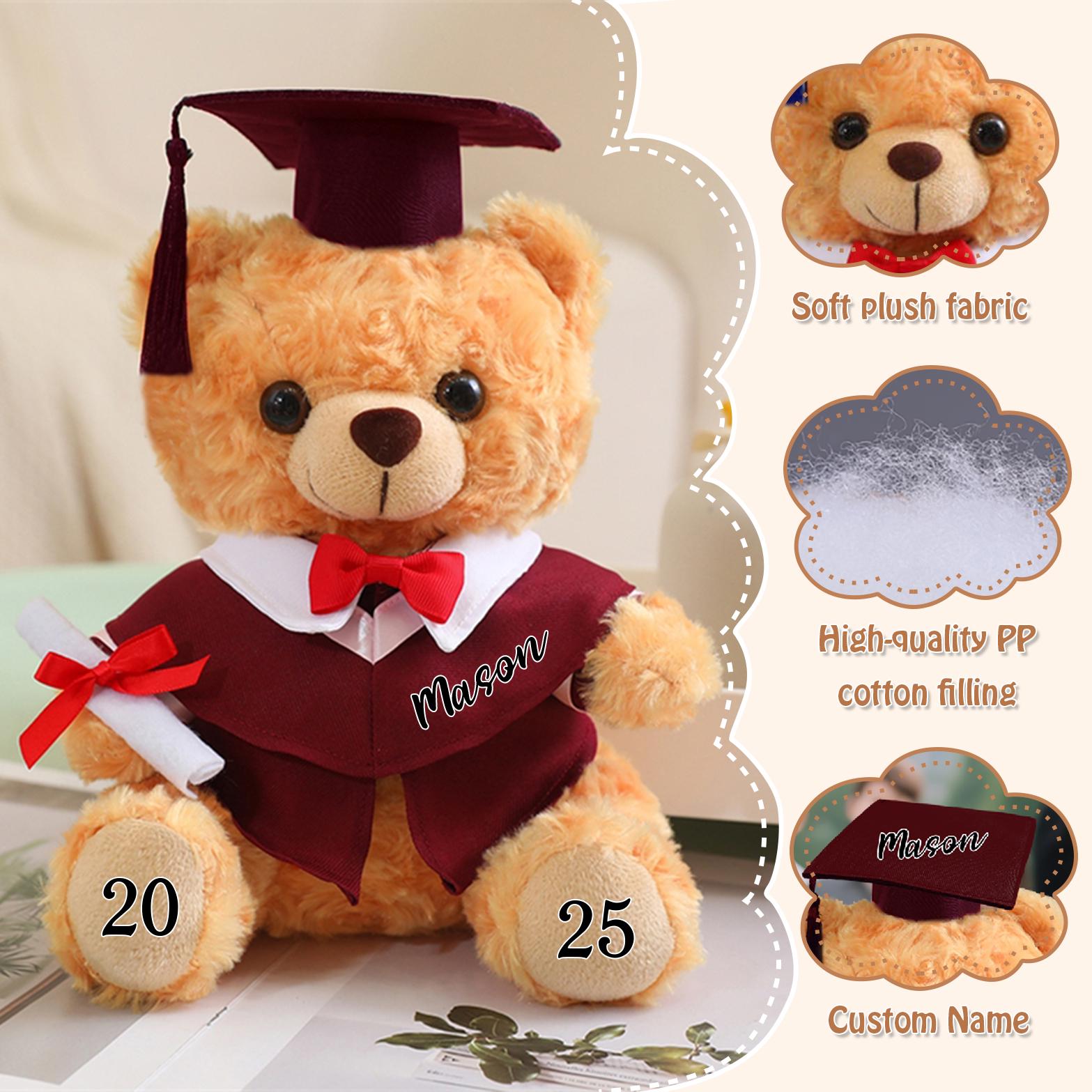 Personalized Graduation Bear 2025, Graduation Bear With Name, Plush ...