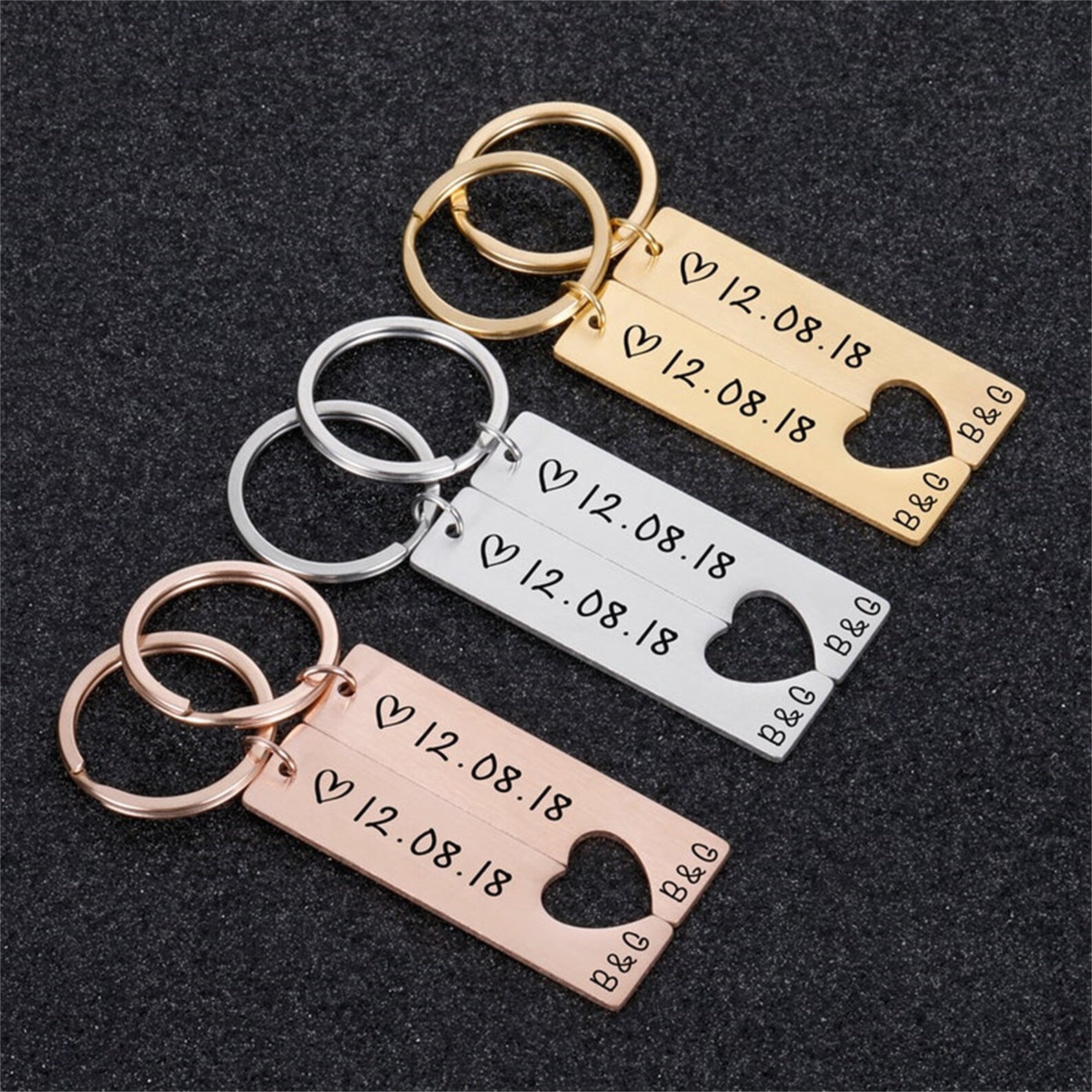 Personalized Couple Matching Keychain,keychains for Boyfriend ...