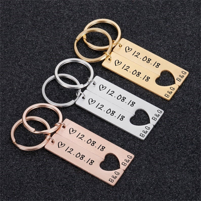 Personalized Couple Matching Keychain,keychains for Boyfriend ...