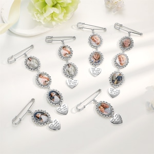 Custom Photo Memorial Bridal Bouquet Charm, Bouquet Memory Charm,flower ...