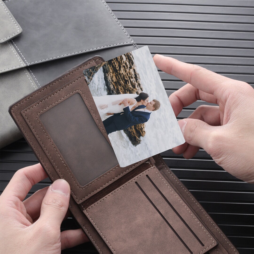 Laser Engraved Photo Wallet Insert -metal Wallet Memory Card - Wedding ...