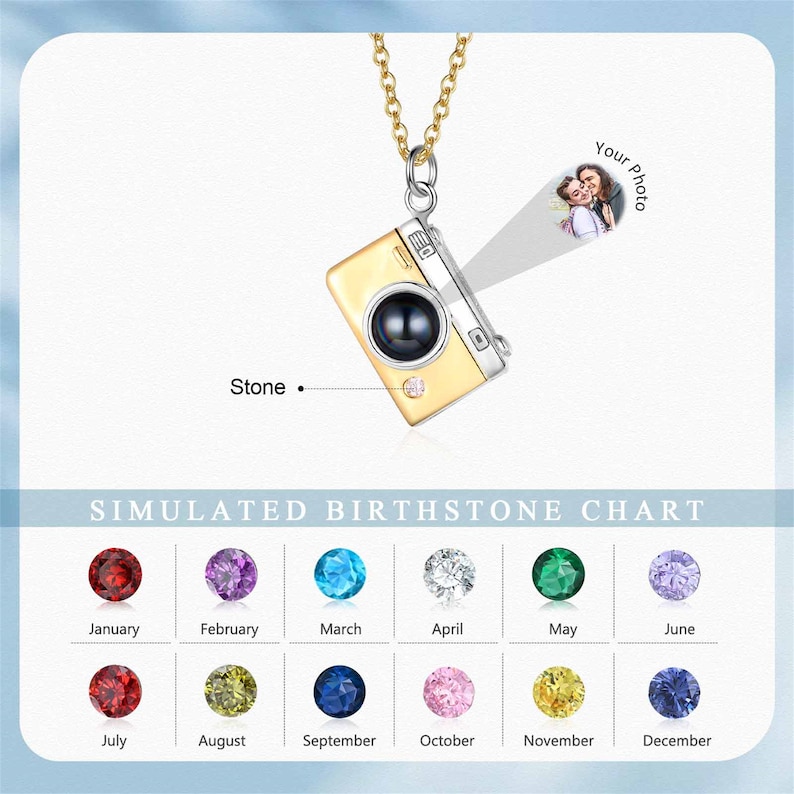 Custom Photo Projection Necklace,memorial Photo Necklace,camera ...