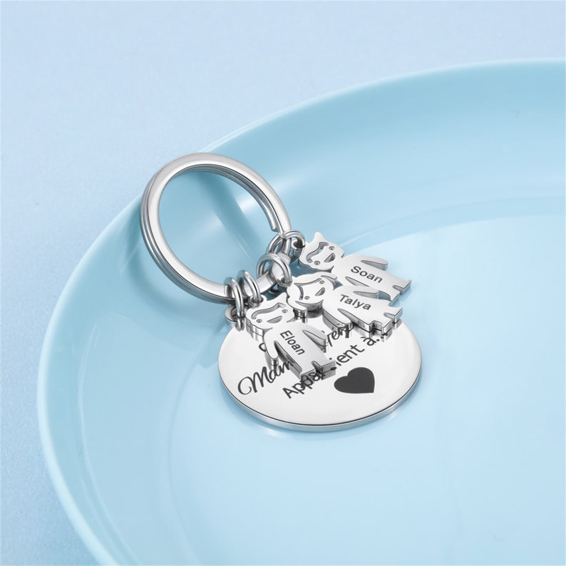 Personalized Family Keyring for Him,photo Keychain,kids Names Keychain ...