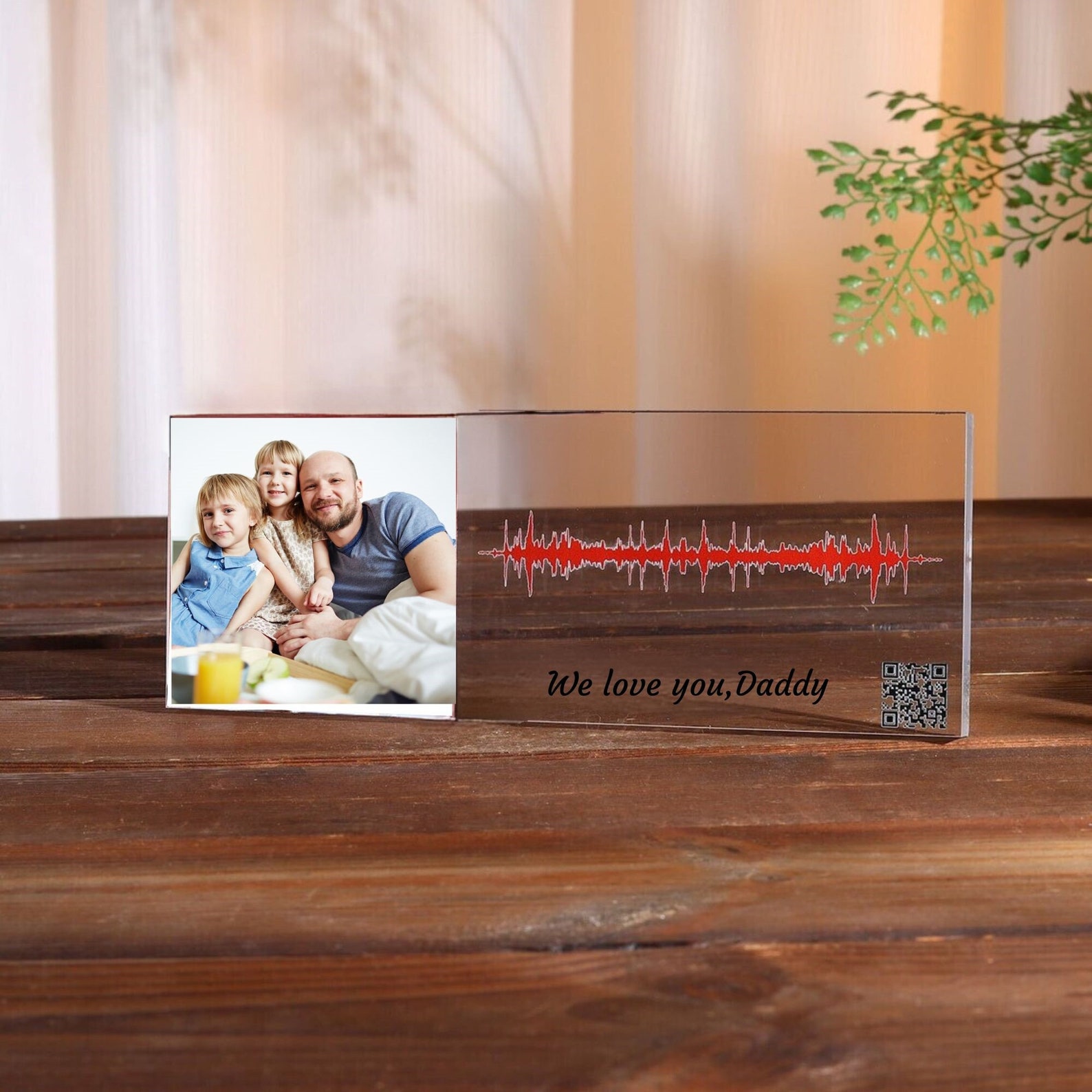 Personalized Acrylic Plaque With QR Code,soundwave Art Custom Song Gift ...