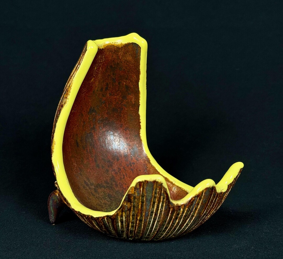 Handmade Porcelain Spoon and Ladle Rest in Red, Gray, and Yellow - Etsy