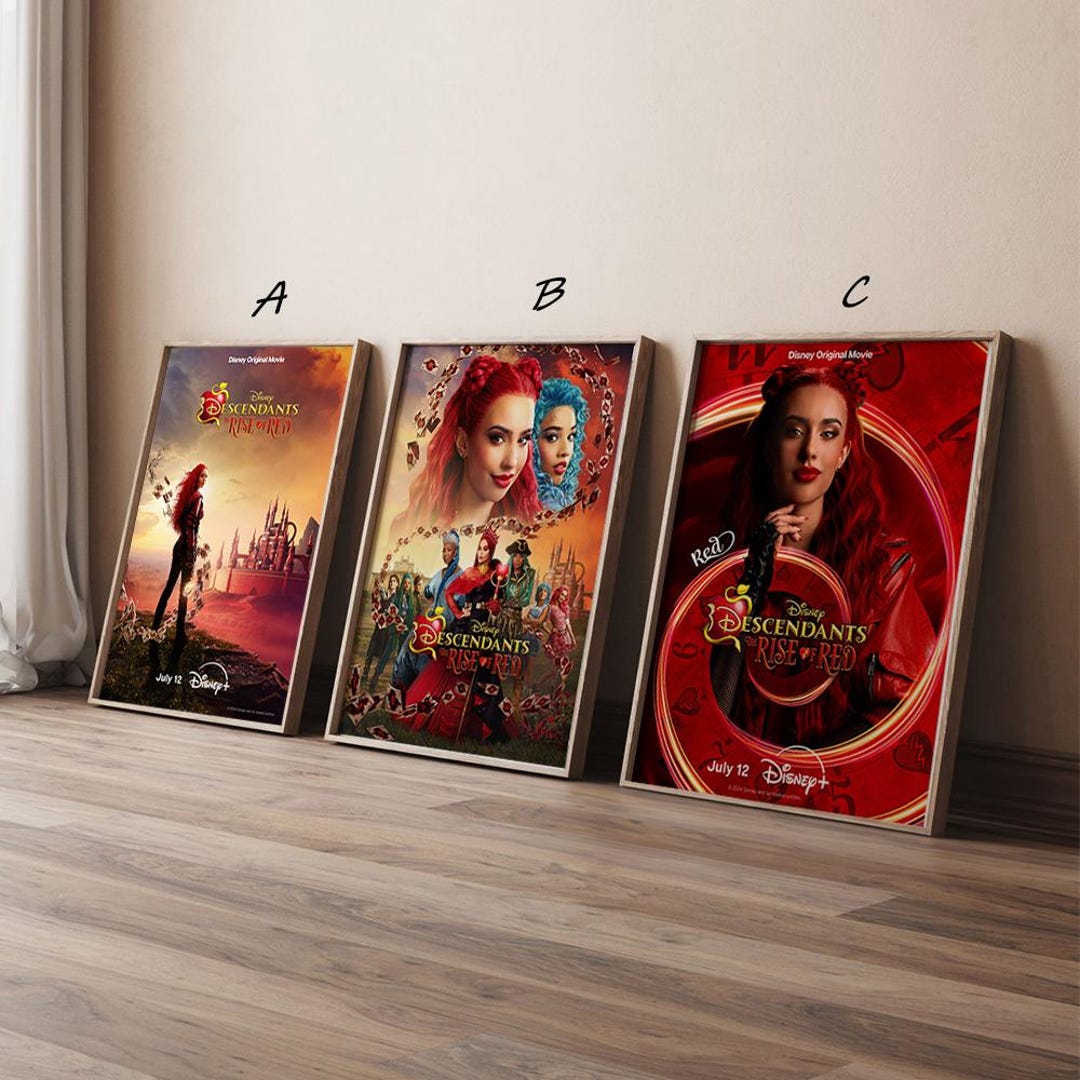 Descendants the Rise of Red 2024 Movie Poster, High Quality Canvas ...