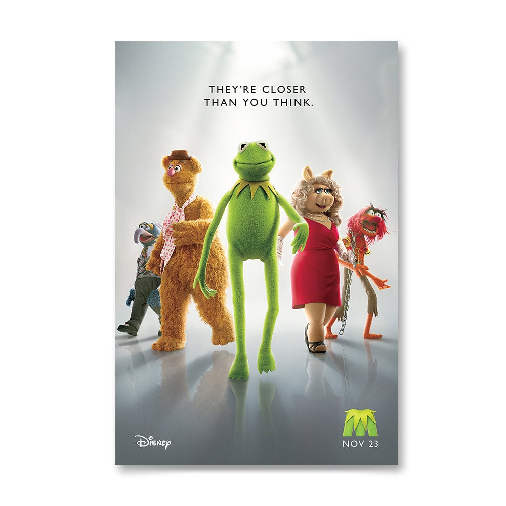The Muppets Kermit Movie Poster, High Quality Canvas Print Art Posters ...
