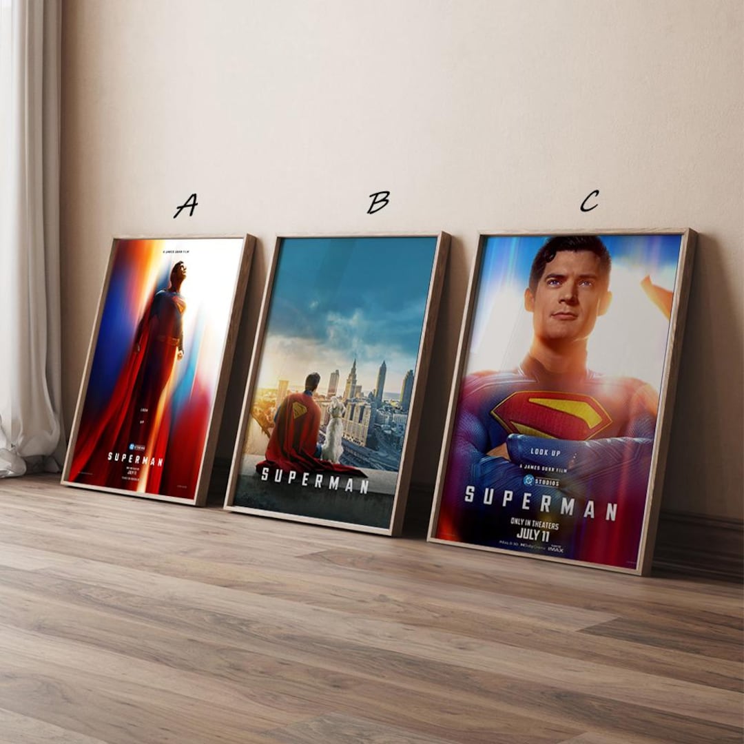 Superman Movie Poster, High Quality Canvas Print Art Posters, Gift for ...