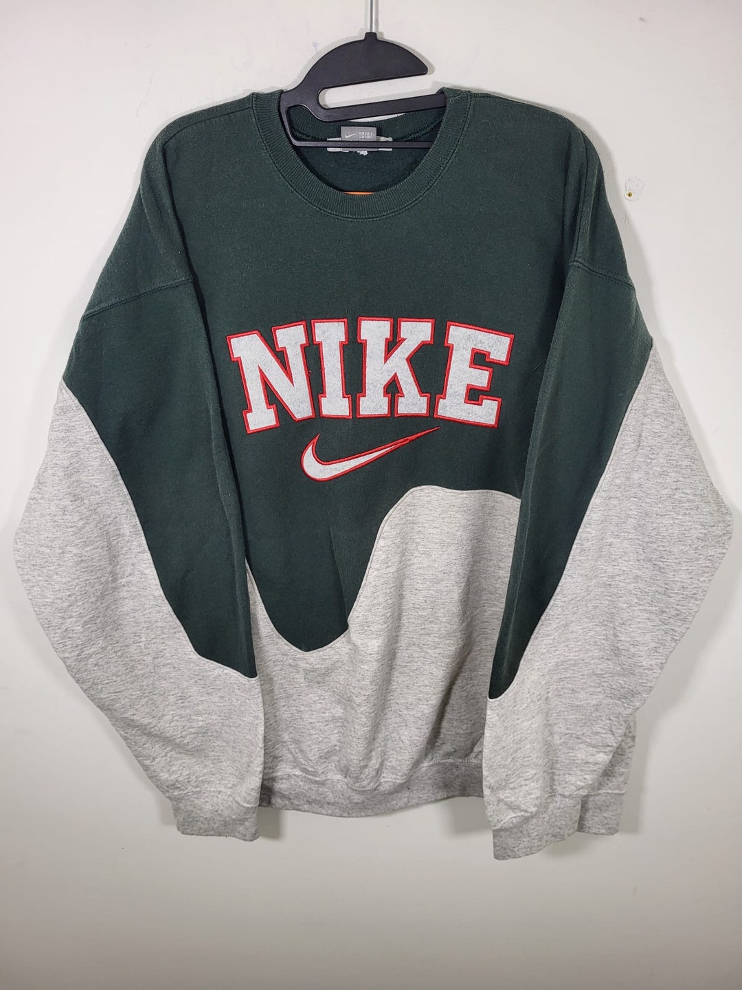 Sweat Pull Vintage 90s Spell Out Upcycling Crewneck Size XXL Rework ...