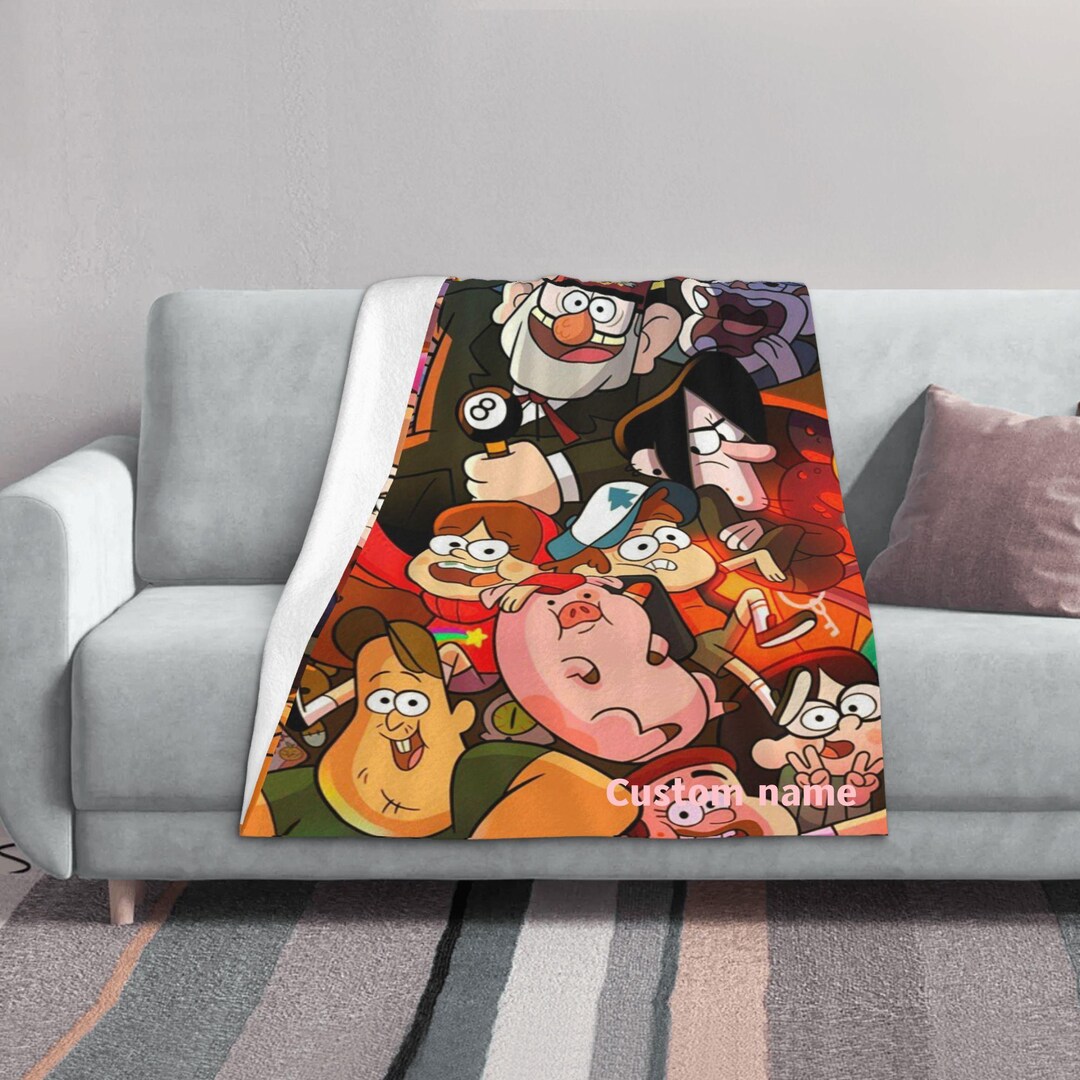 Blanket Gravity Falls Gift, Custom Name Blanket, Throw Flannel Blanket ...