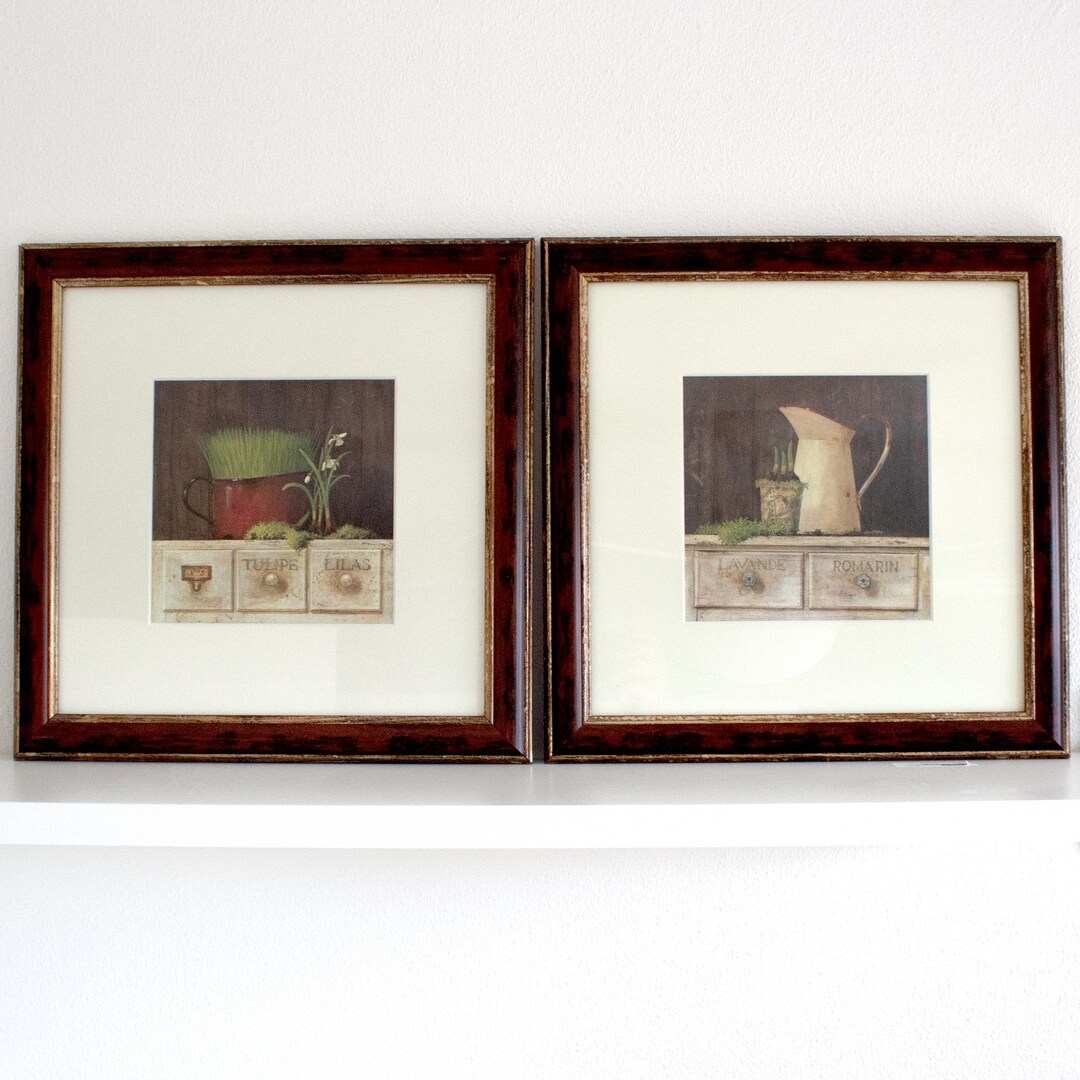 Vintage Framed Arnie F. Fisk Prints, Set of Two Art Prints, French ...