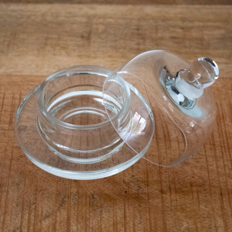 Vintage Glass Butter Bell Dish With Cloche Dome: Two Piece Kitchen ...
