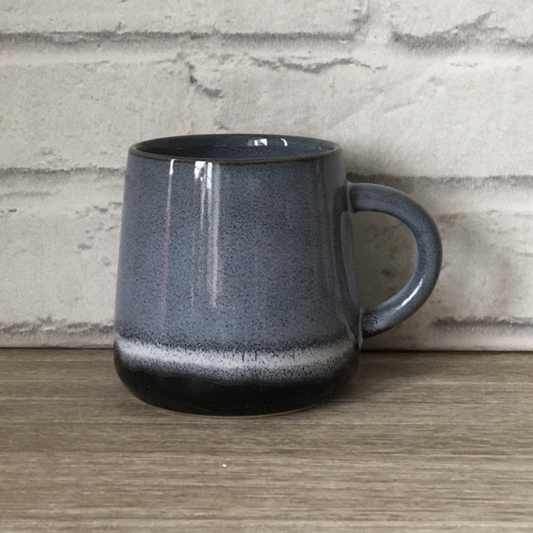 Dark Blue Glazed Mojave Stoneware Ceramic Mug, Tea Coffee Mug Cup ...