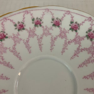 Rare Pattern Vintage Grosvenor Porcelain China Pink Roses Teacup and ...