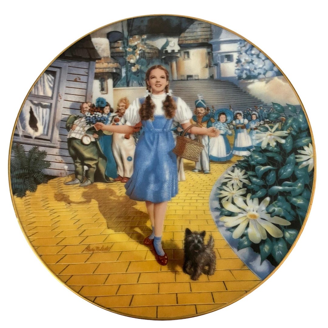 Wizard of Oz “follow the Yellow Brick Road” Decorative Plate, Knowles ...