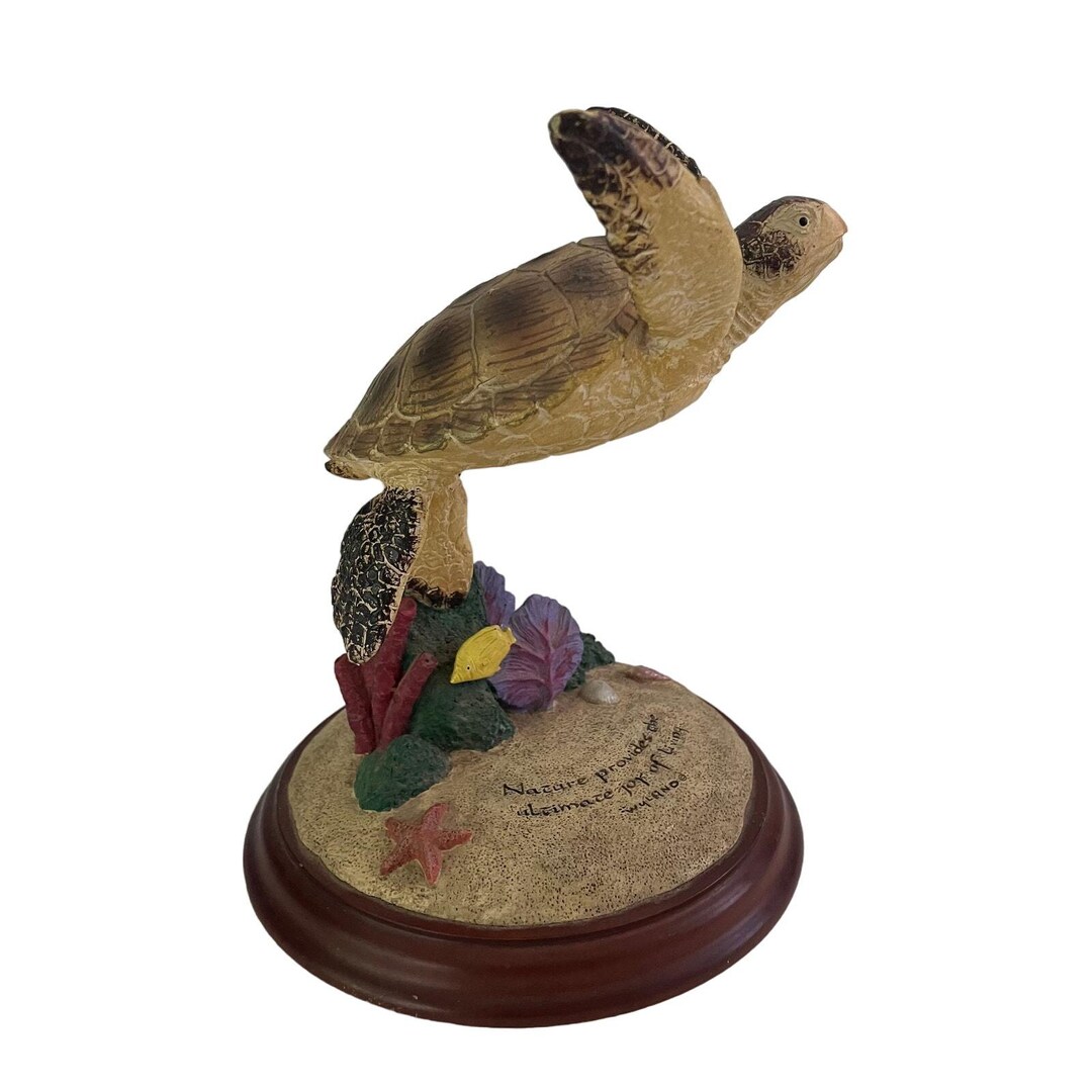 Wyland, Sea Turtle in Flight Figurine, Encore 2002, E16003 - Etsy