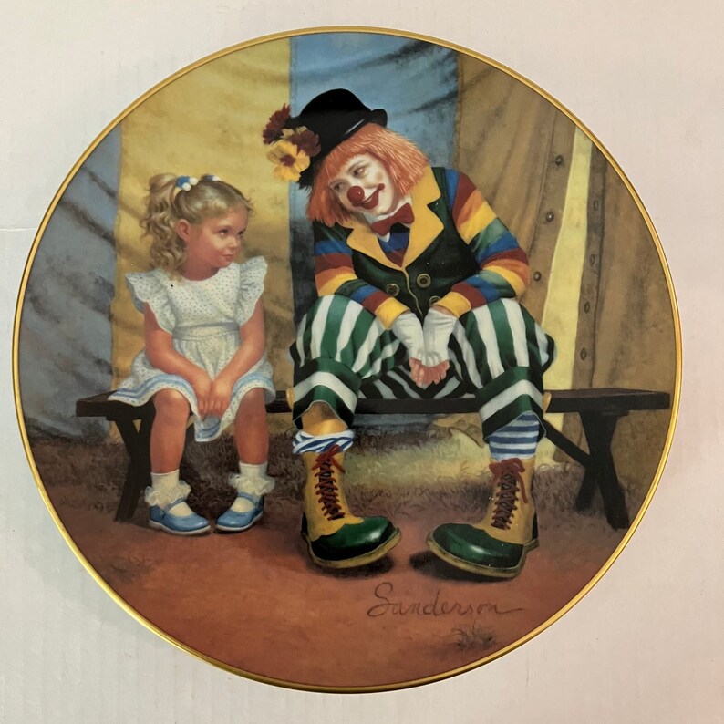 3 Circus Friends Clown Porcelain Plates, Ruth Sanderson, Princeton ...