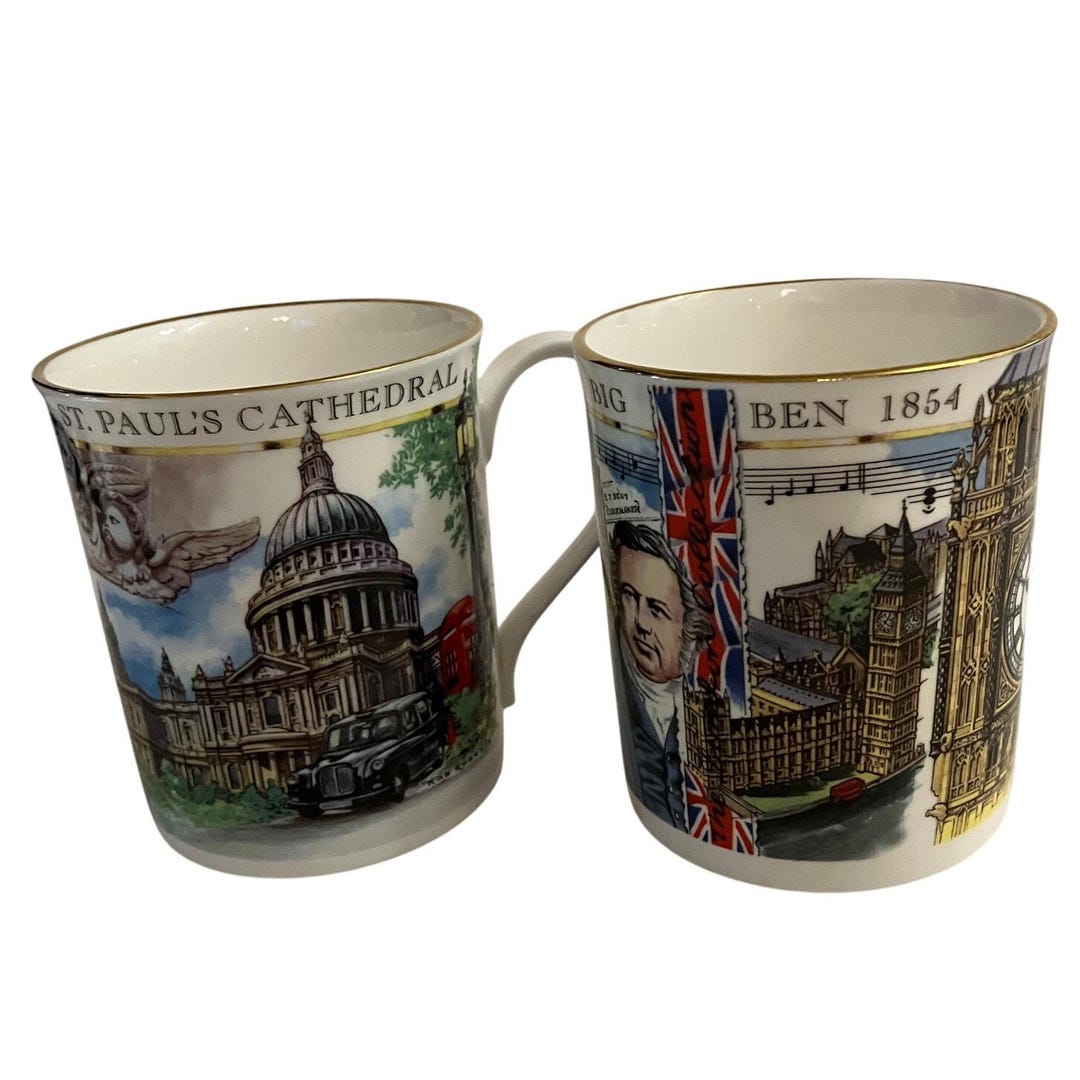 Set of 2 Hudson Middleton Porcelain Mugs “the London Collection” by Rob ...