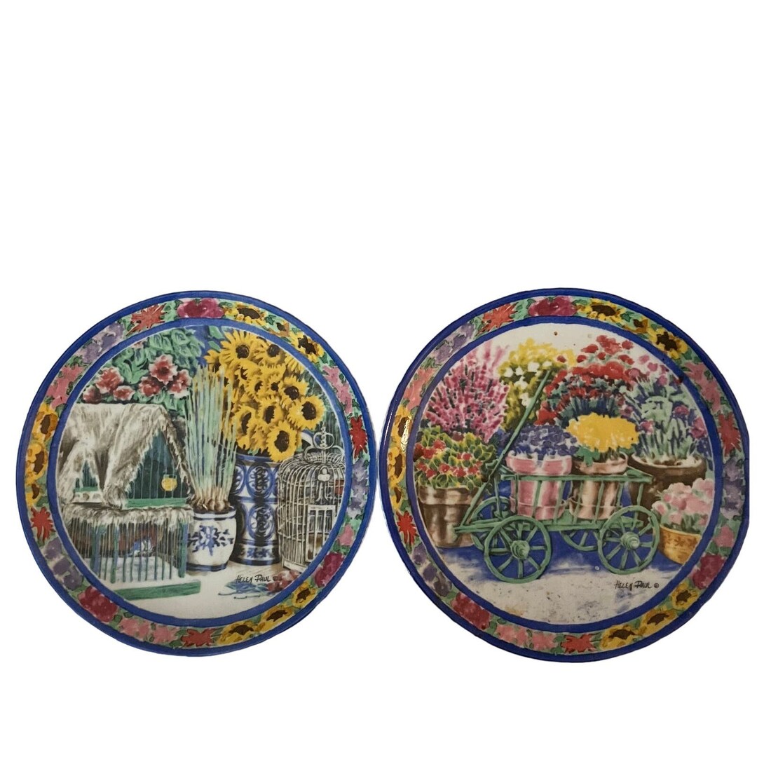 Set of 2 Helen Paul Collection Decorative Porcelain Floral Plates - Etsy