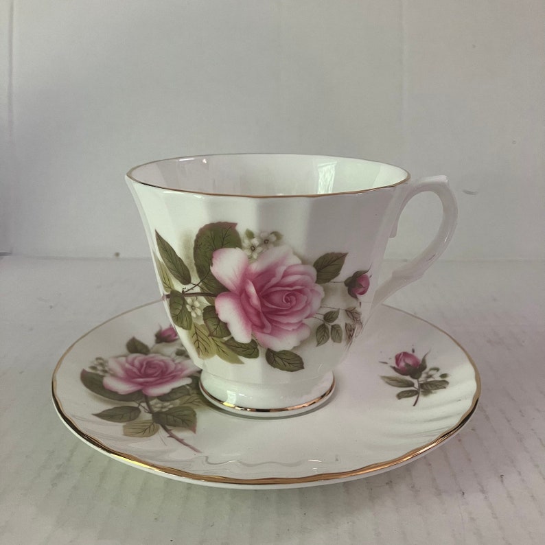 Mayfair Staffordshire Fine Bone China Porcelain Teacup and Saucer W ...