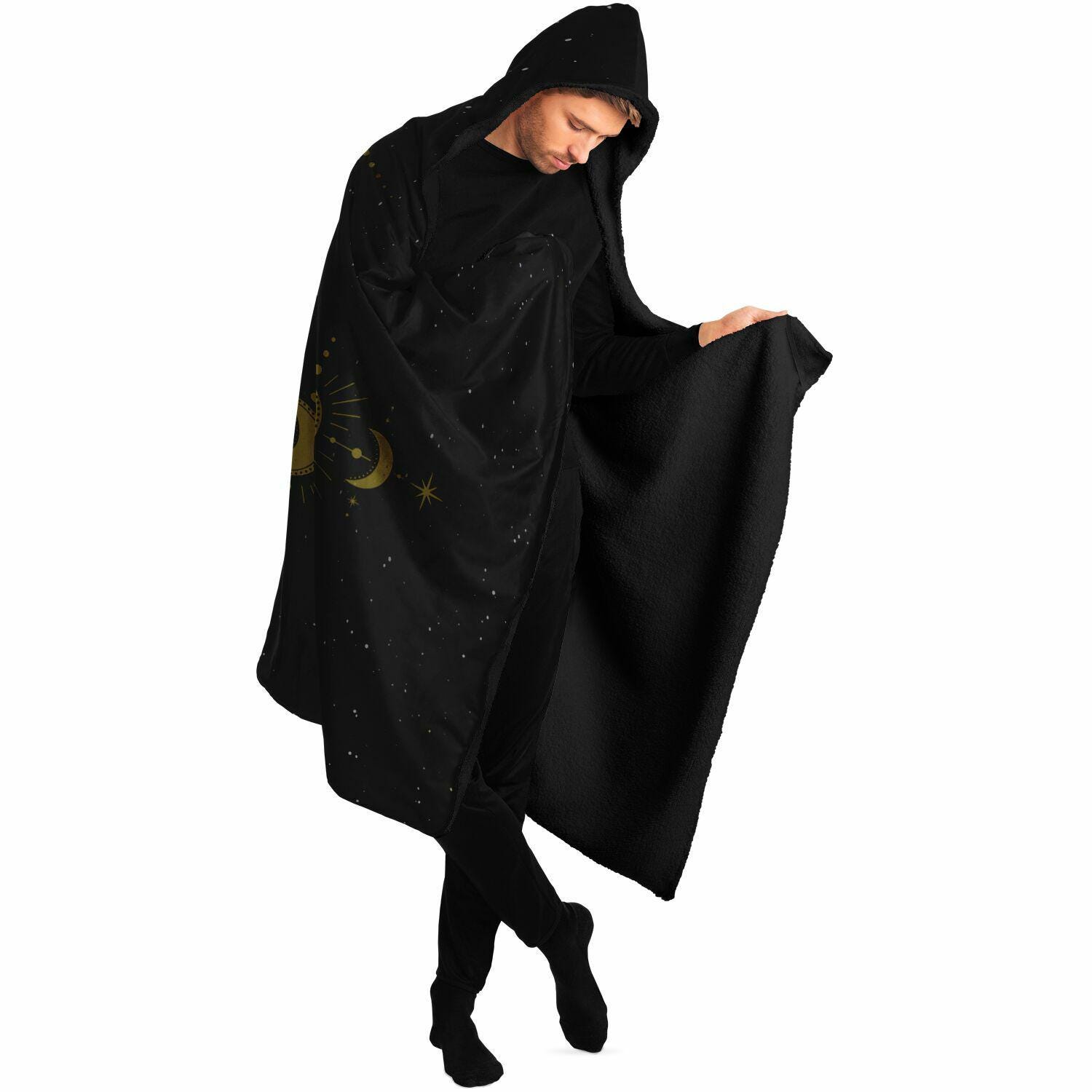 Lunar Phases Hooded Blanket Snuggly Gothic, Festival, Cosplay Cloak ...