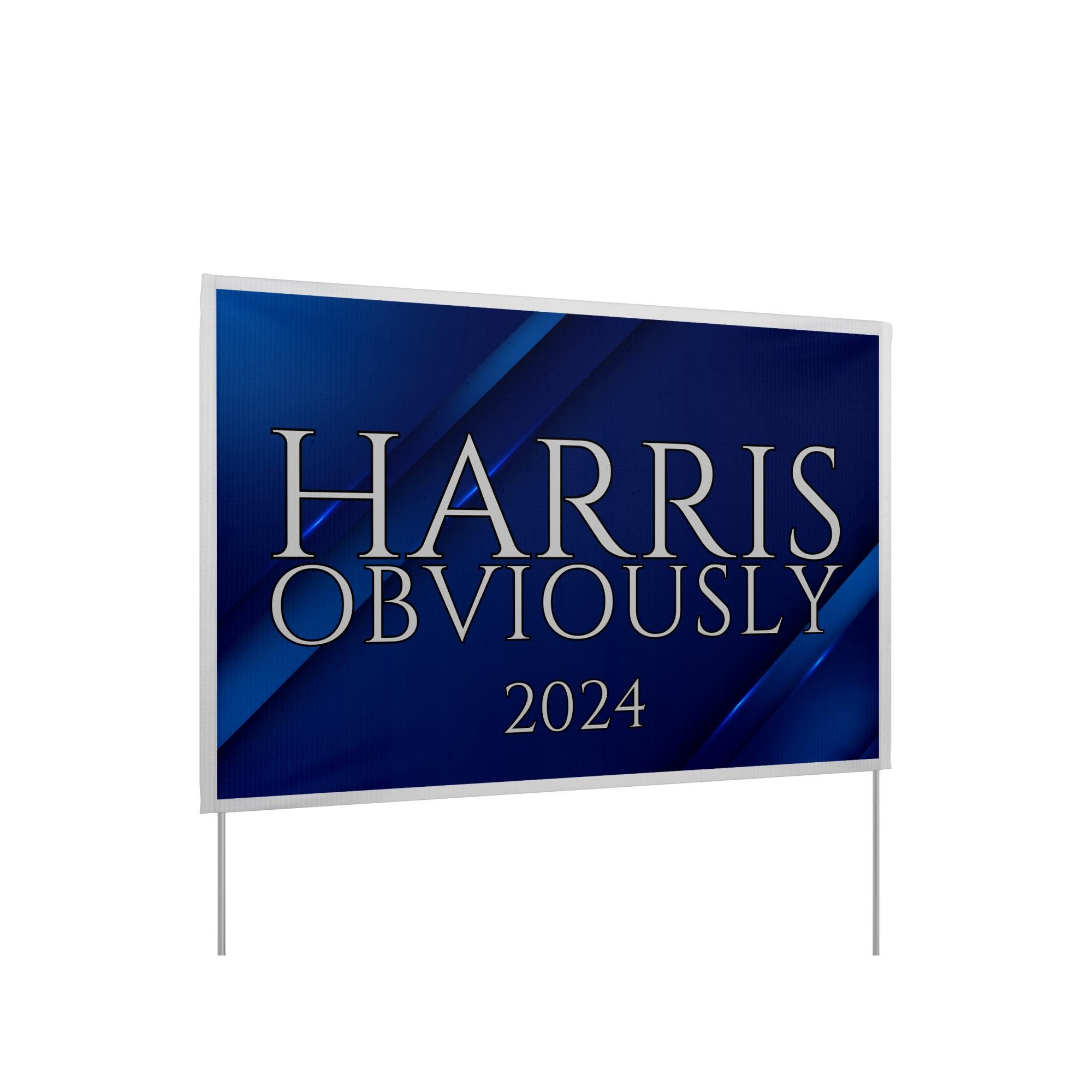 Kamala Harris Obviously 2024 Yard Sign Double Sided Vinyl US Election ...