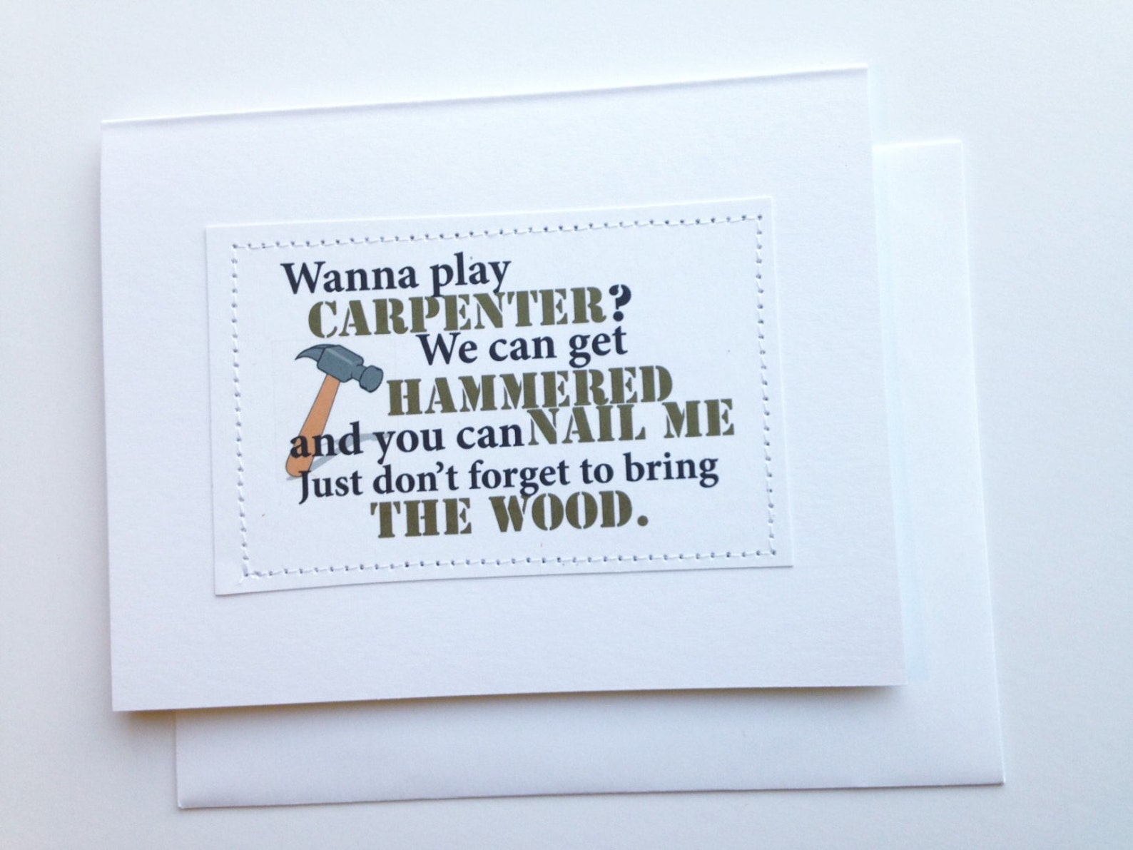 Funny Sexy Card. Wanna Play Carpenter. - Etsy