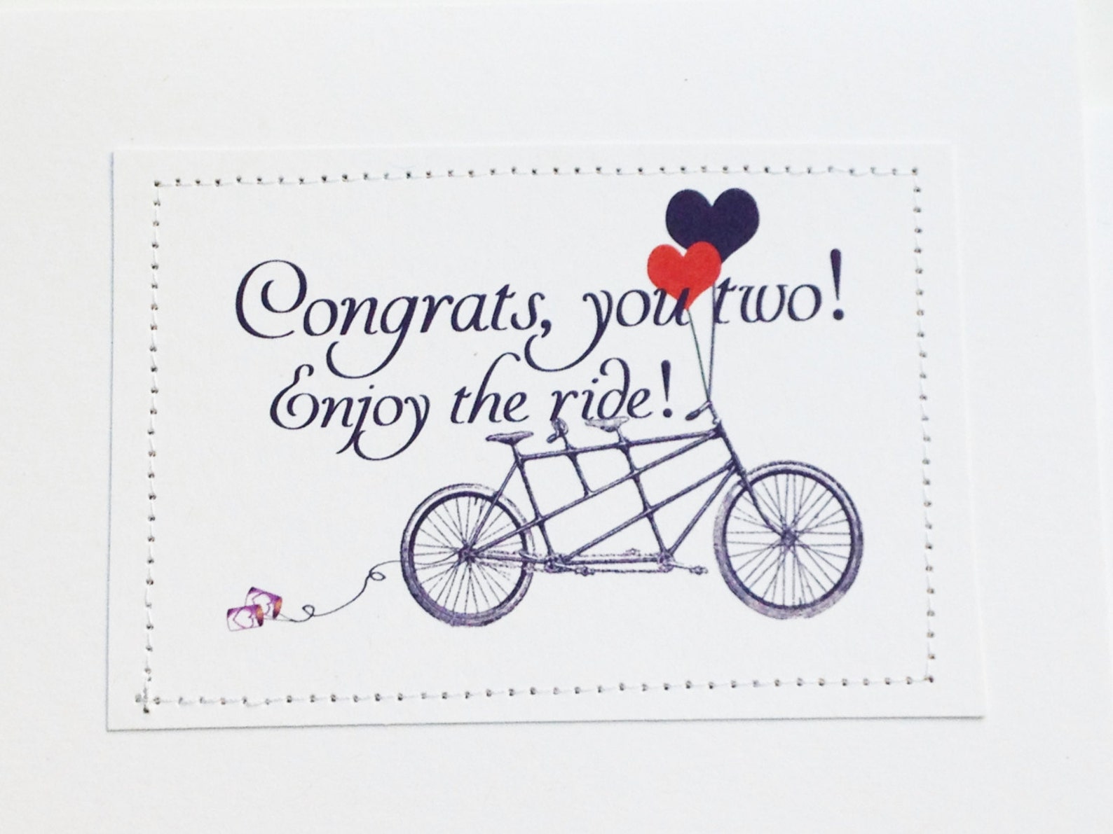 Sweet Wedding Card for Bicycle Lovers. Enjoy the Ride. - Etsy