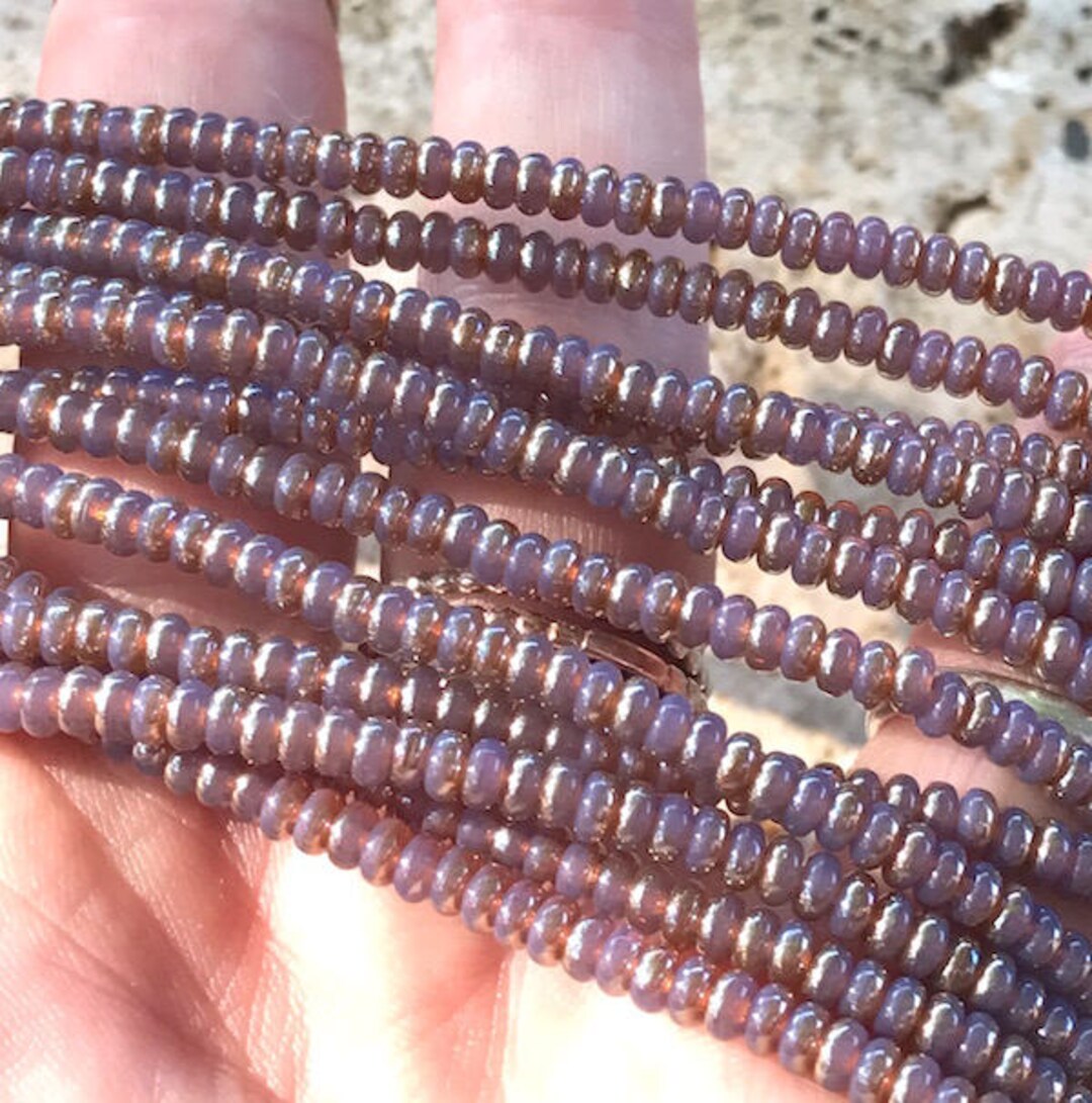 Czech Glass Milky Amethyst Luster Rondelle 3mm 100 Bastet's Beads - Etsy