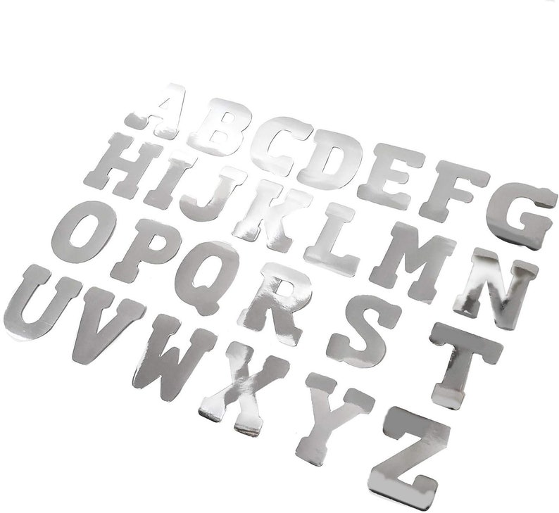 Artskills Jumbo Foil 4" Silver Poster Letters Plus Glue Stick, 52 ...