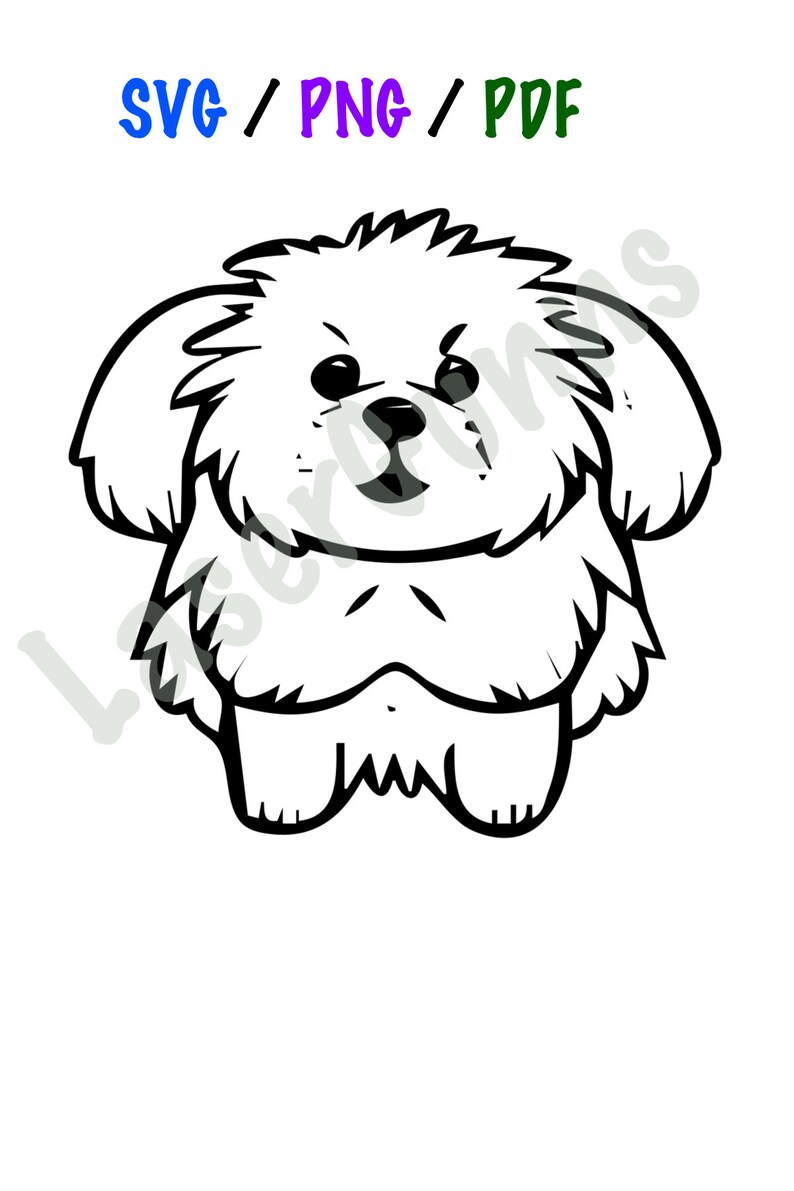 Cute Puppy SVG/PNG/PDF Styles 1-10 - Etsy