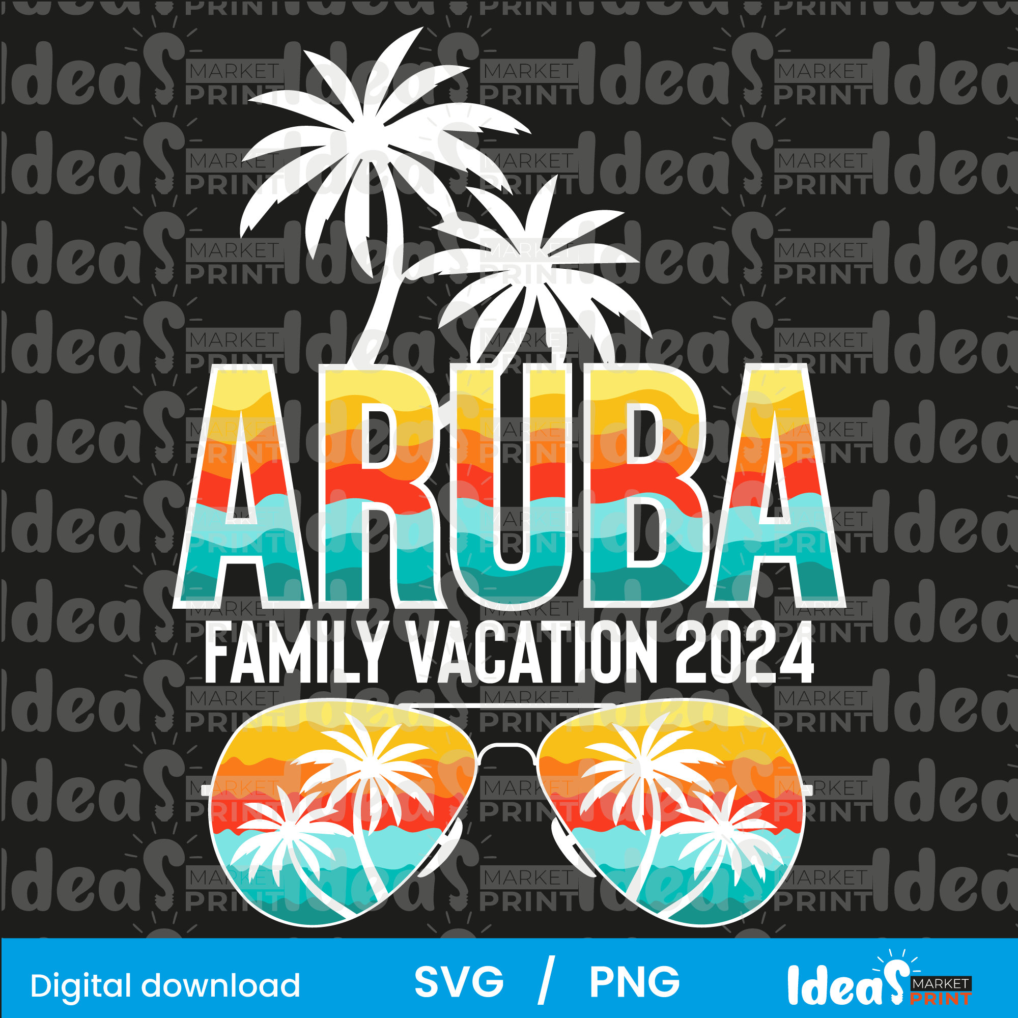Aruba 2024 Family Digital File, Family Vacation Svg, Svg, Family, Beach ...