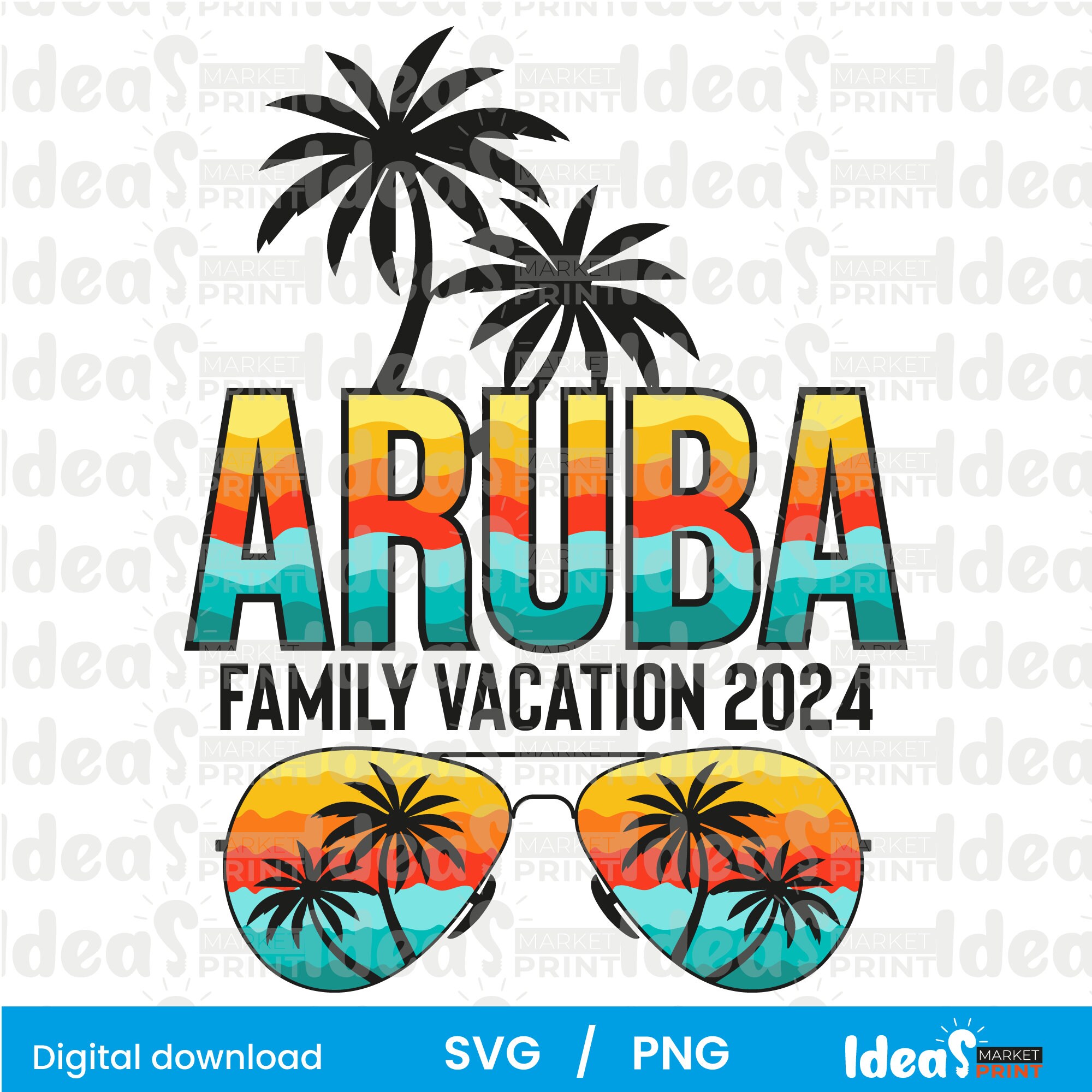 Aruba 2024 Family Digital File, Family Vacation Svg, Svg, Family, Beach ...