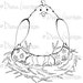 Easter Chicken Digi Digital Stamp - Etsy