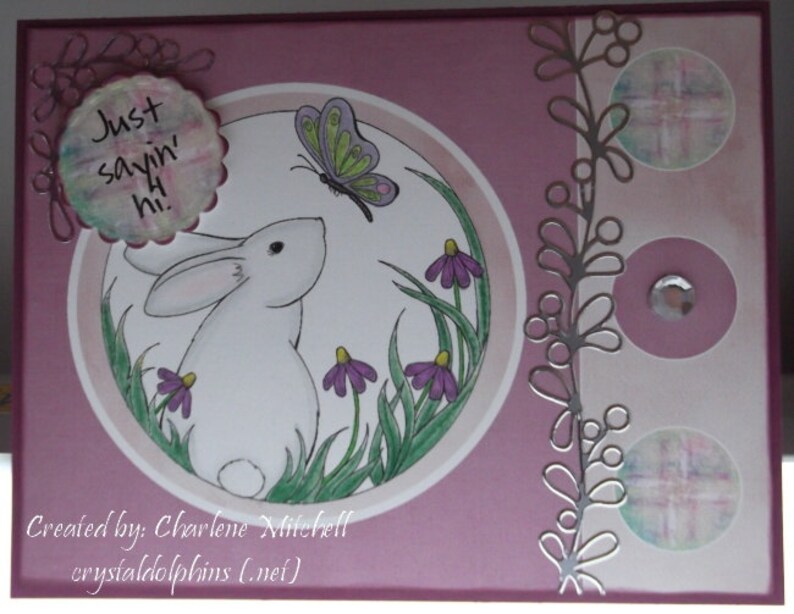 Bunny Digi Digital Stamp - Etsy