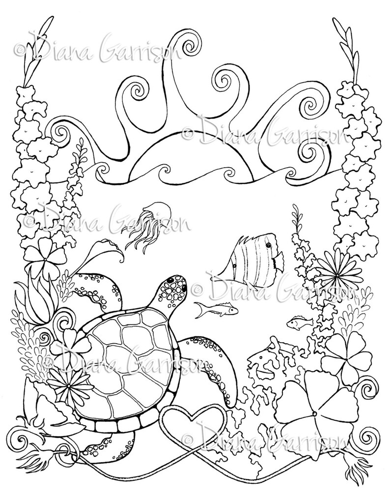 Tropical Vacation Digi Digital Stamp - Etsy