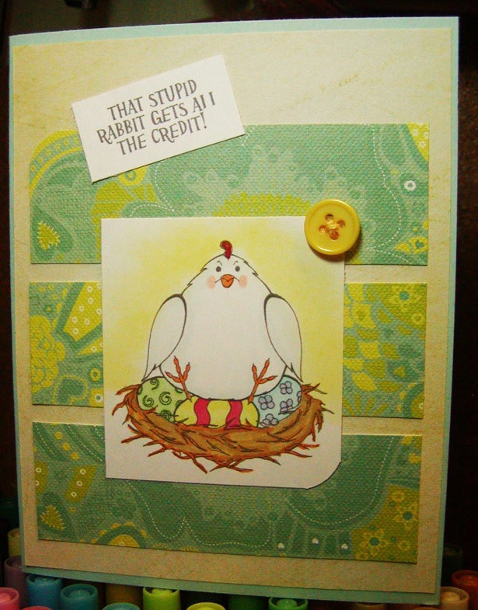 Easter Chicken Digi Digital Stamp - Etsy