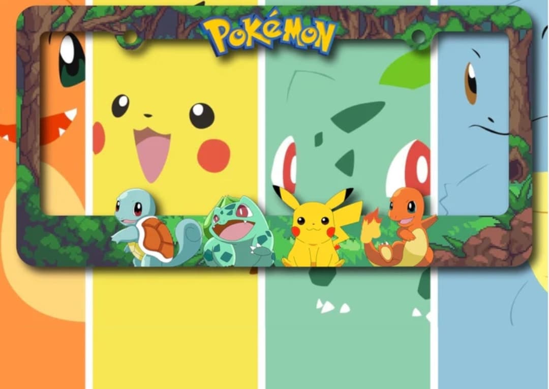 Anime Pokemon License Plate Frame - Etsy