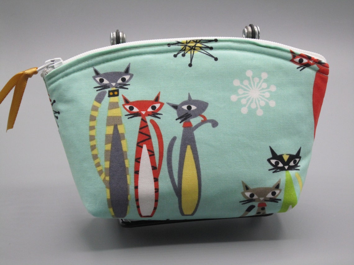 Retro Atomic Cats Pouch Essential Oil Case Cosmetic Bag Clutch - Etsy