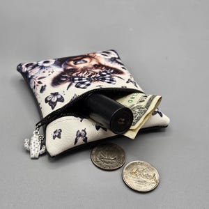 Highland Cow Coin Purse Vinyl Coin Purse Card Zip Wallet Vegan Leather ...