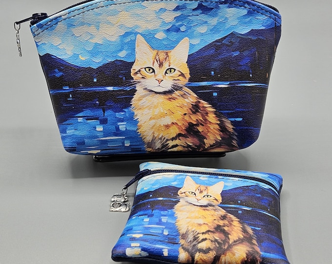 Tabby Cat Bag, Small Cat Clutch, Cat Cosmetic Bag, Clutch, Purse ...