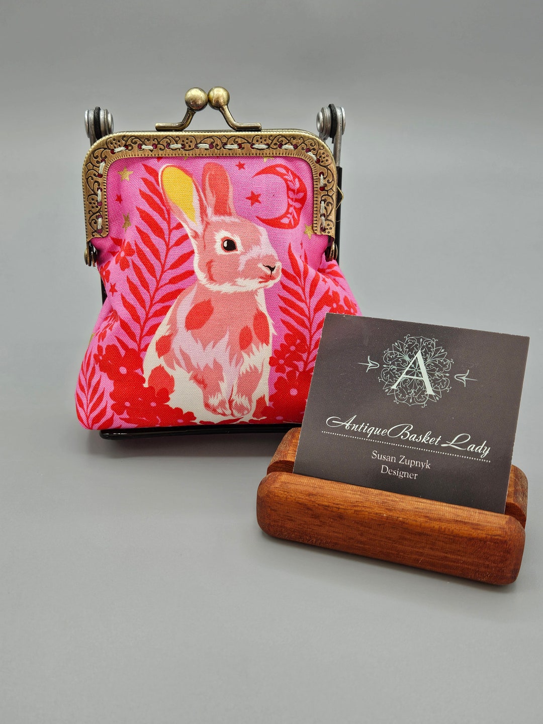 Bunny Small Kiss Lock Snap Coin Purse, Rabbit Snap Coin Purse, Bunny ...