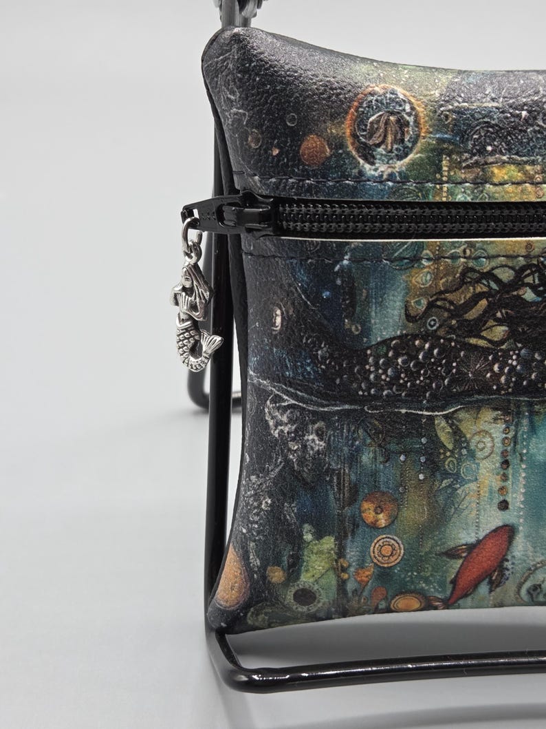 Nautical Vinyl Coin Purse: Mermaid, Sailboat Zip Wallet - Etsy