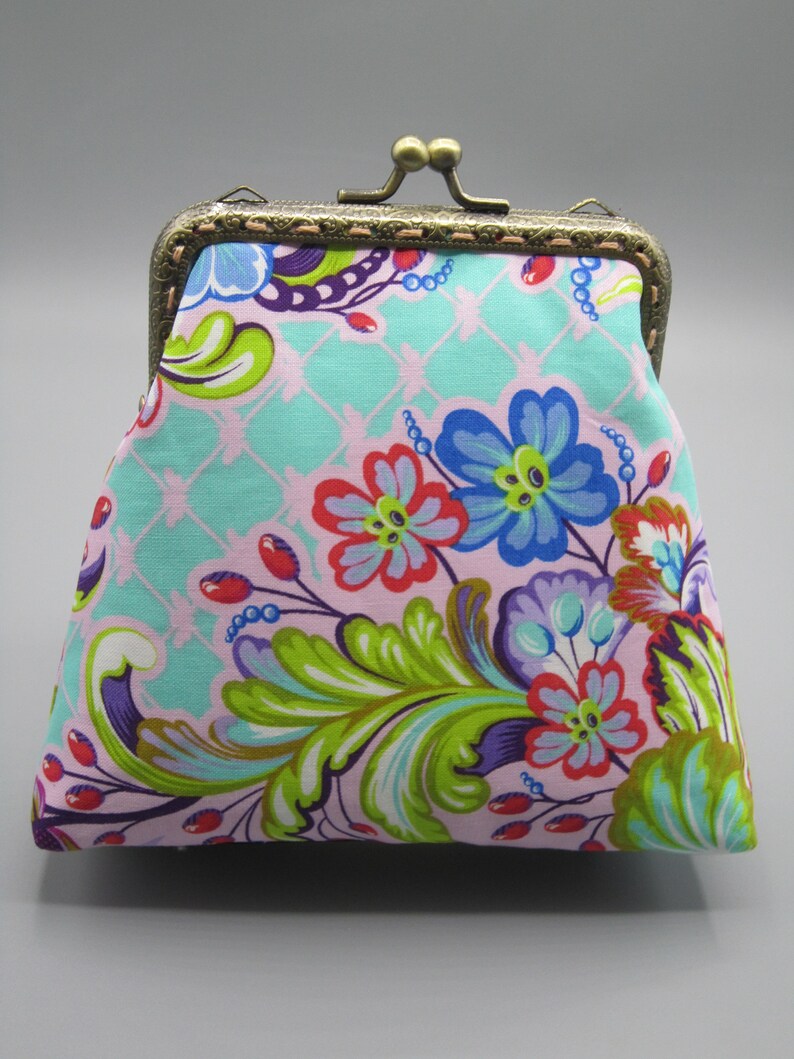 Tula Pink Parisville Deja Vu Cameo Medium Kiss Lock Snap Coin - Etsy