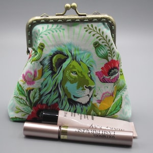 Tula Pink Good Hair Day Karma Lion Medium Kiss Lock Snap Coin Purse ...