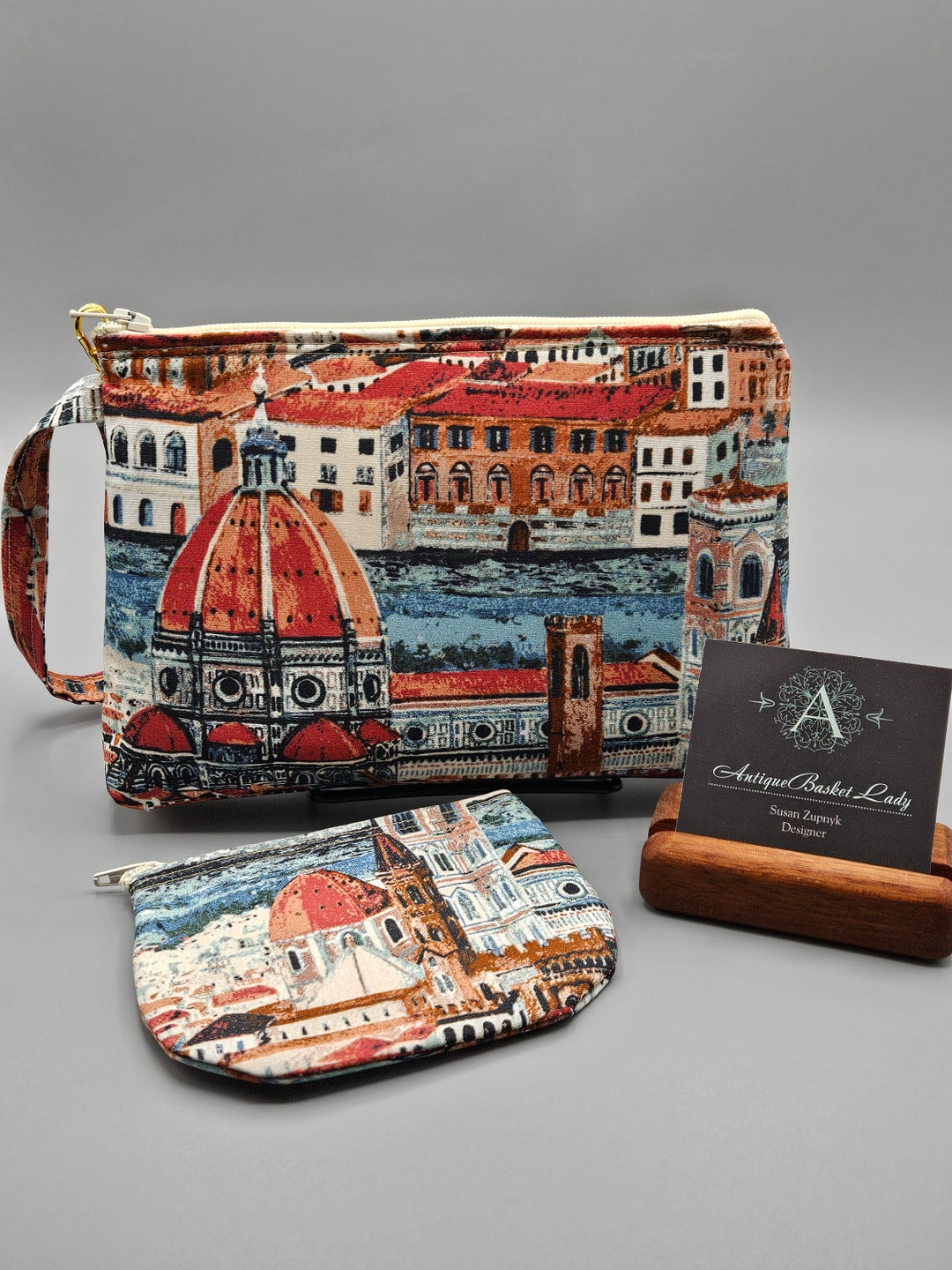 Italian Wristlet Set, Florence Italy Clutch Set, Gadget Pouch - Etsy