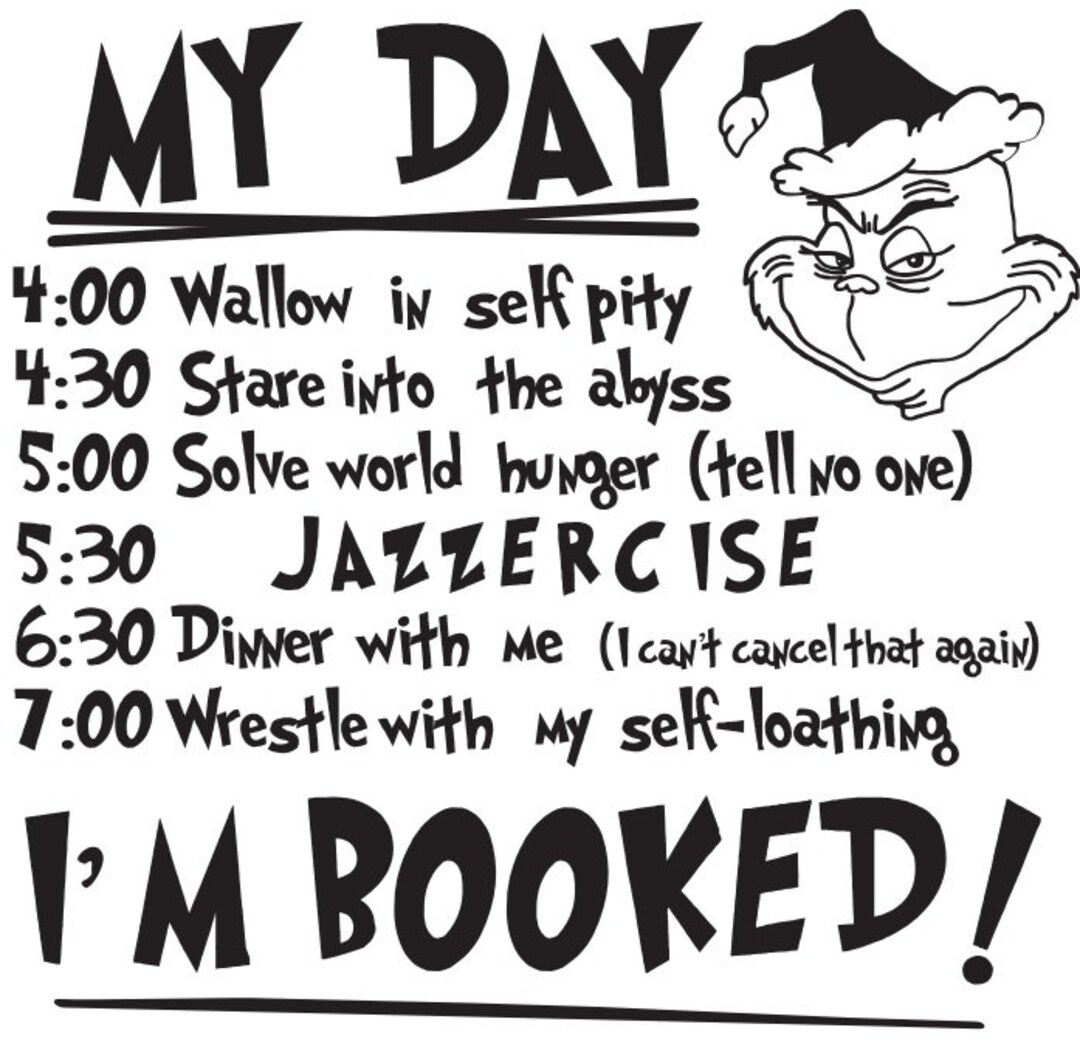 Grinch Schedule SVG File - Etsy