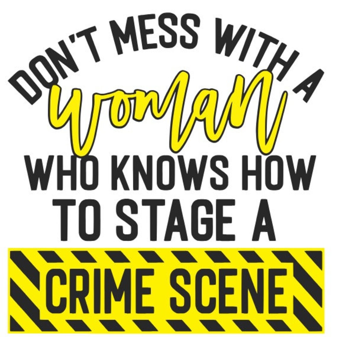 Funny Woman Crime Scene SVG File - Etsy